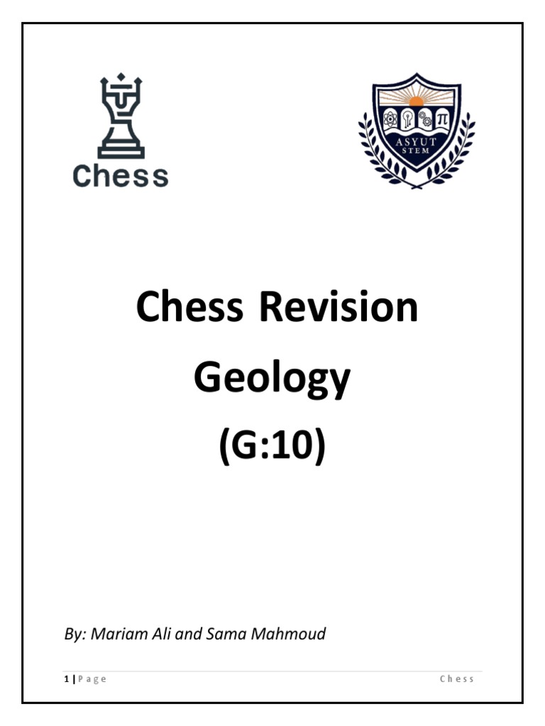 Chess Revision Geology: By: Mariam Ali and Sama Mahmoud | PDF ...