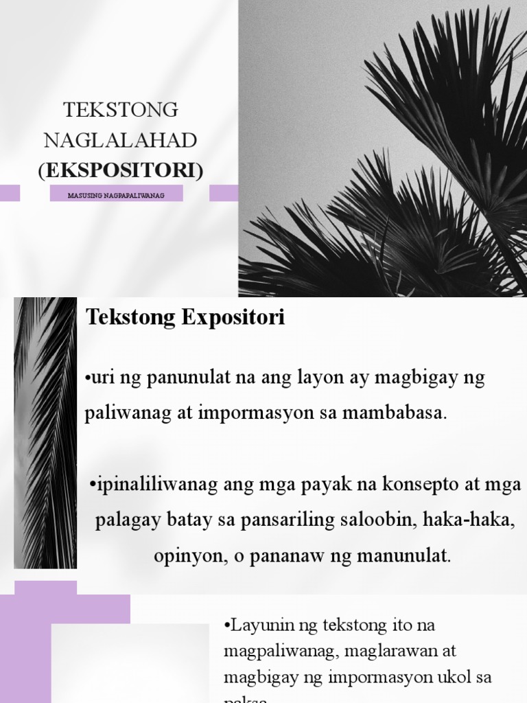 (Part 1) Tekstong Expositori Presentation | PDF