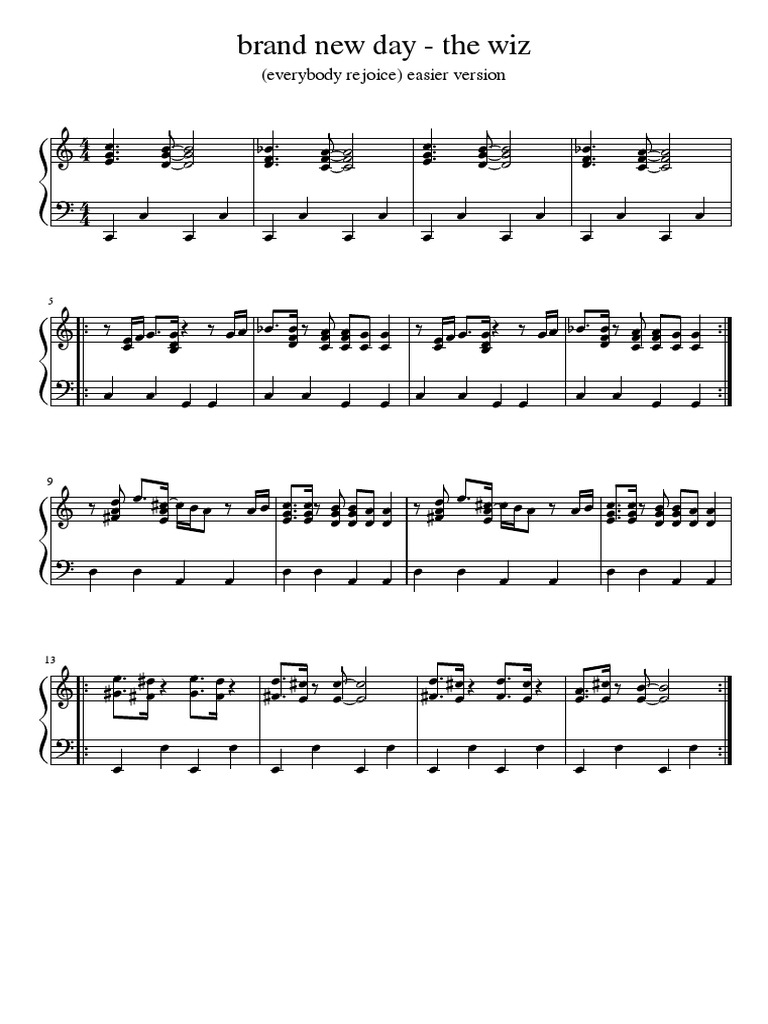 Brand New Day - The Wiz | PDF