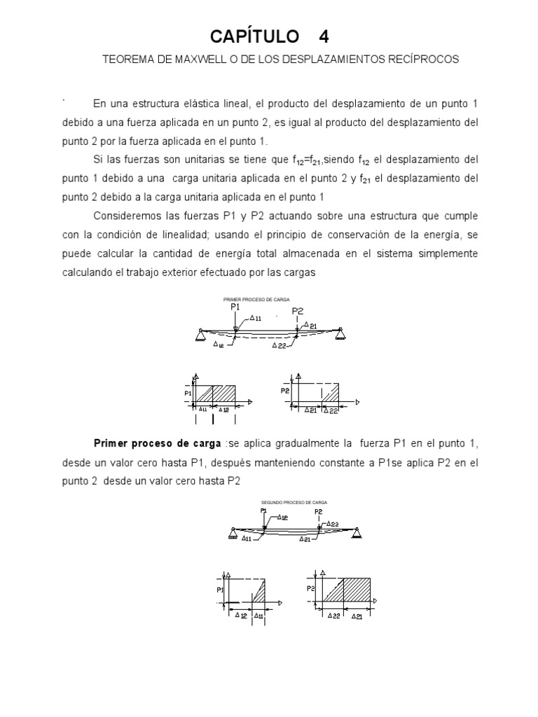 Capítulo 4: Primer Proceso de Carga:se Aplica Gradualmente La Fuerza P1 en El Punto 1 | PDF ...
