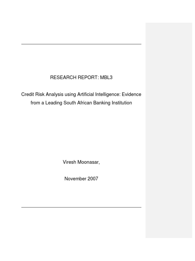 Credit Risk Analysis Using Artificial Intelligence: Evidence From A ...