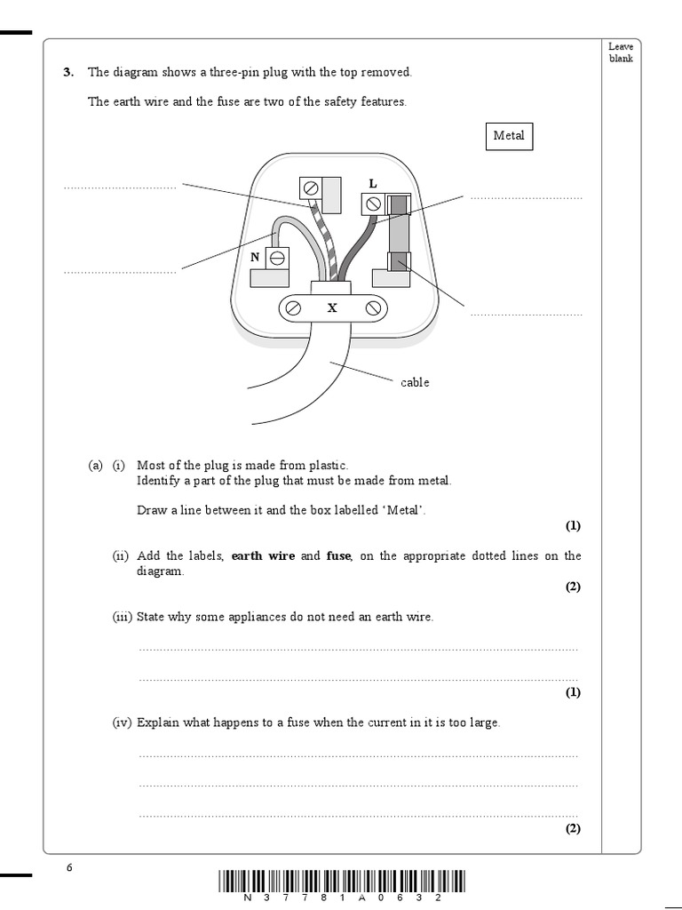 The Diagram Shows A Three-Pin Plug With The Top Removed | PDF | Ac ...