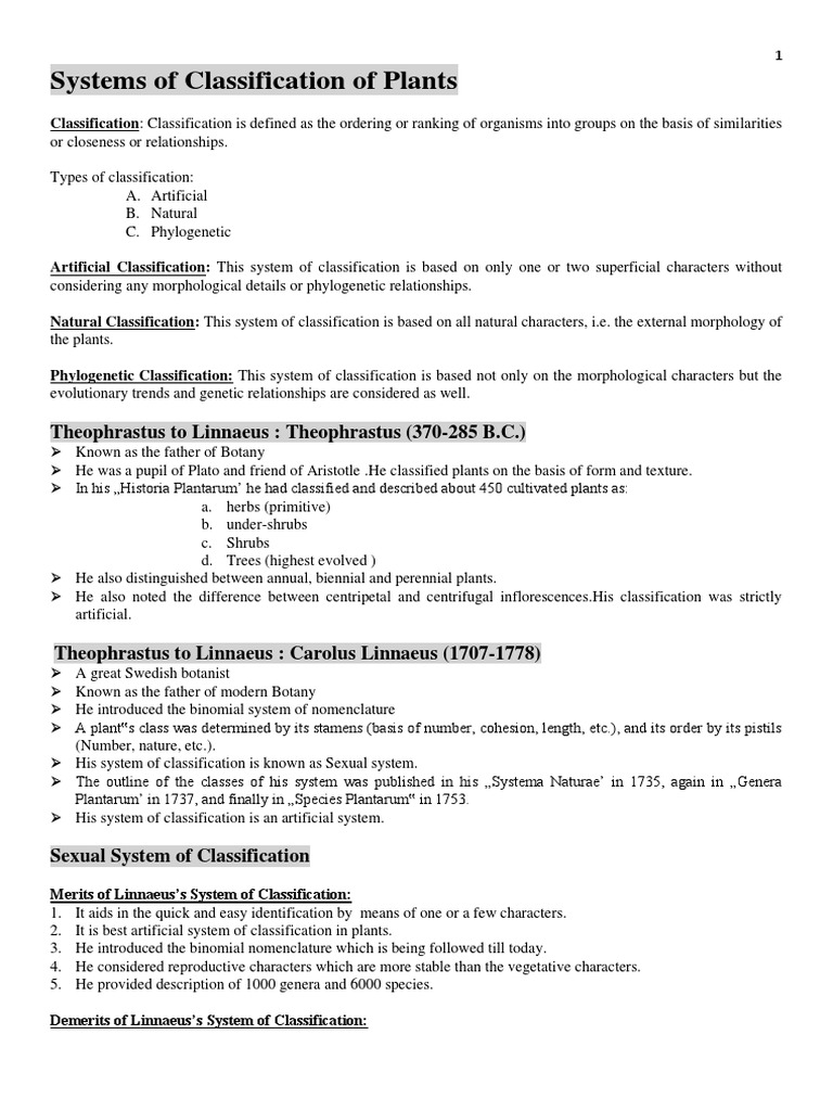 Taxonomy Pdf Pdf Leaf Taxonomy Biology