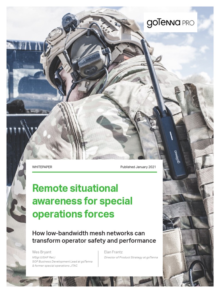 Remote Situational Awareness For Special Operations Forces | PDF ...