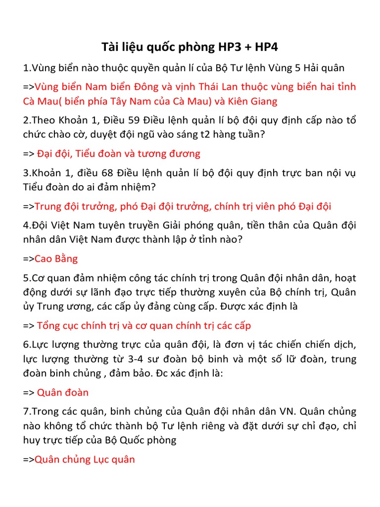 TÀI LIỆU HP3+ HP4 (ĐÃ SỬA) | PDF