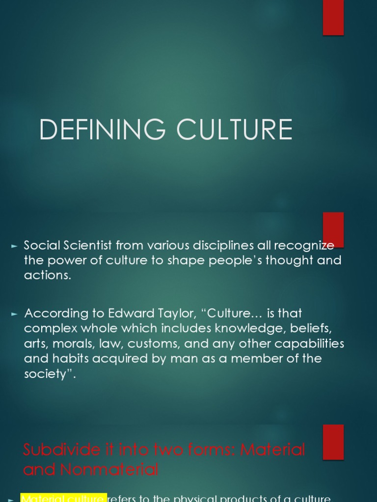 Defining Culture-Ppt-Ucsp | PDF | Cognitive Science | Cognition
