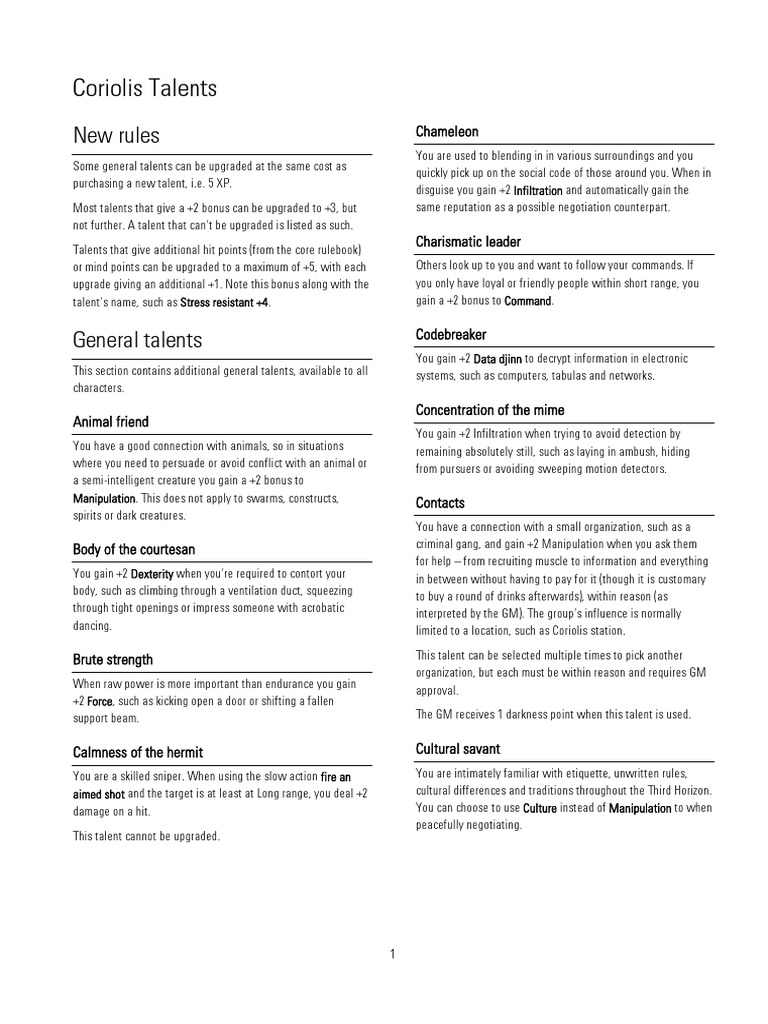 Coriolis Talents | PDF