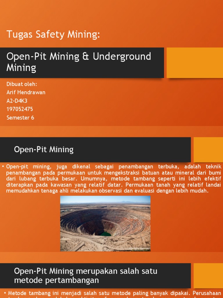 Open-Pit Mining & Underground Mining | PDF