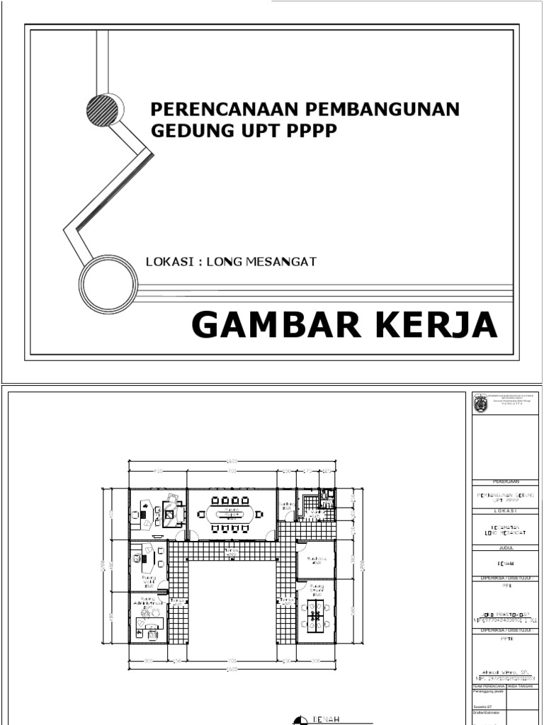 Gambar Kerja UPT PPPP Long Mesangat | PDF