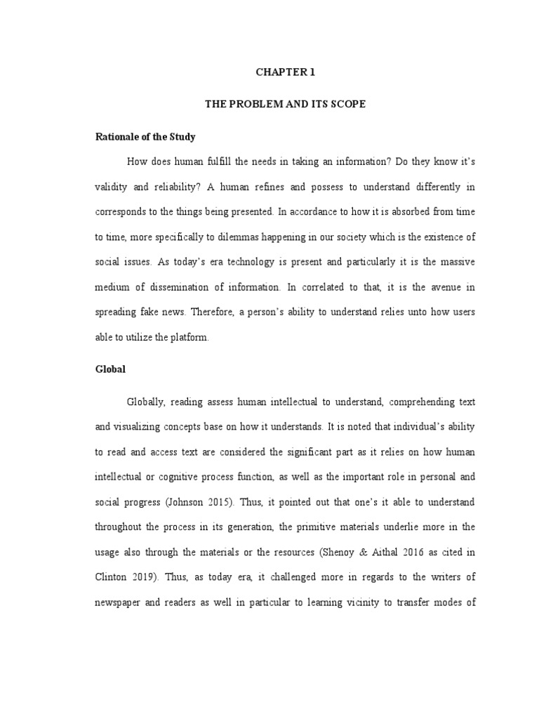 RESEARCH-FINAL-CHAPTER-1-to-submit | PDF | Reading Comprehension | Mass Media