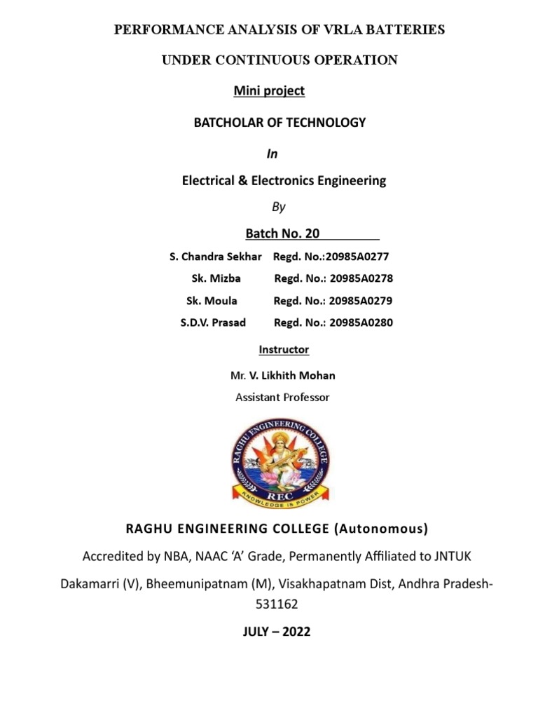 Mini Project - Batch No 20 | PDF | Electrical Engineering | Electricity