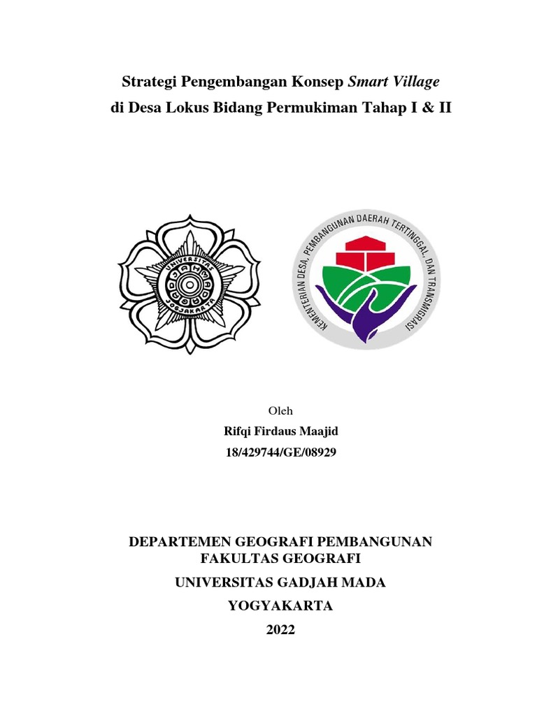Strategi Pengembangan Konsep Smart Village Di Desa Lokus Bidang Permukiman Tahap I Dan II | PDF