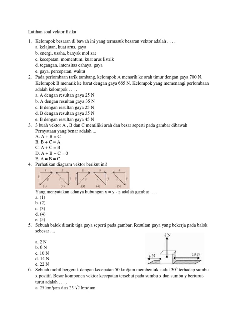 Latihan Soal Vektor Fisika | PDF