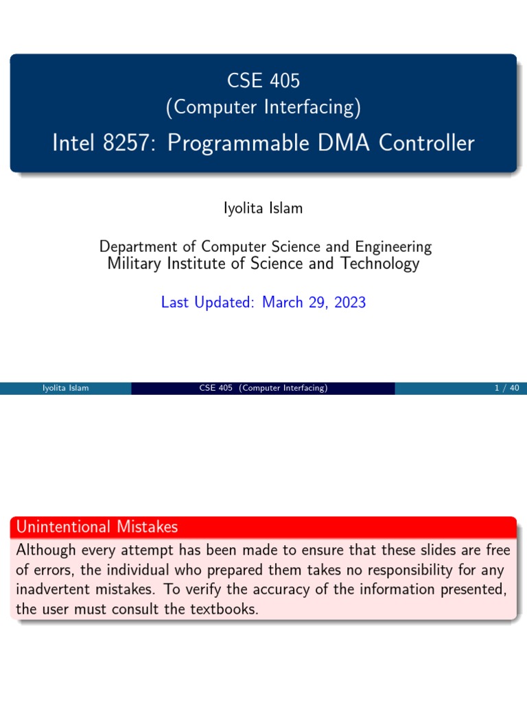 CI Intel 8257 Programmable DMA Controller | PDF | Input/Output | Digital Electronics