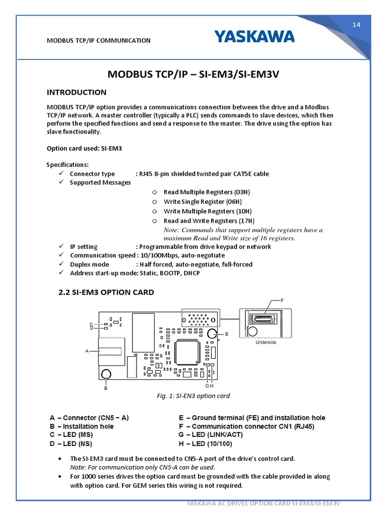 Configuring and Testing MODBUS TCP/IP Communication Between an AC Drive ...