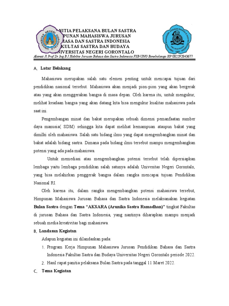 Proposal Kegiatan | PDF