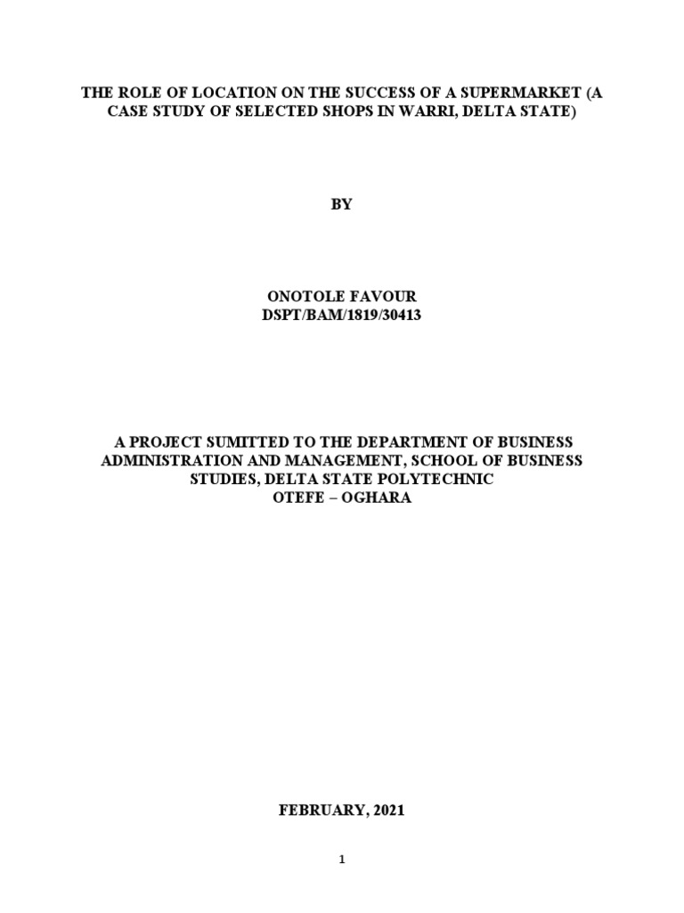 Location Project | PDF | Retail | Sampling (Statistics)