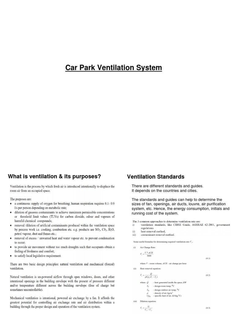 Carpark Ventilation Lecture Notes | PDF | Ventilation (Architecture ...