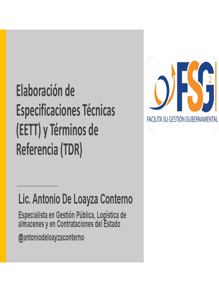 Elaboración de EETT y TDR | PDF | Publicidad | Calidad (comercial)