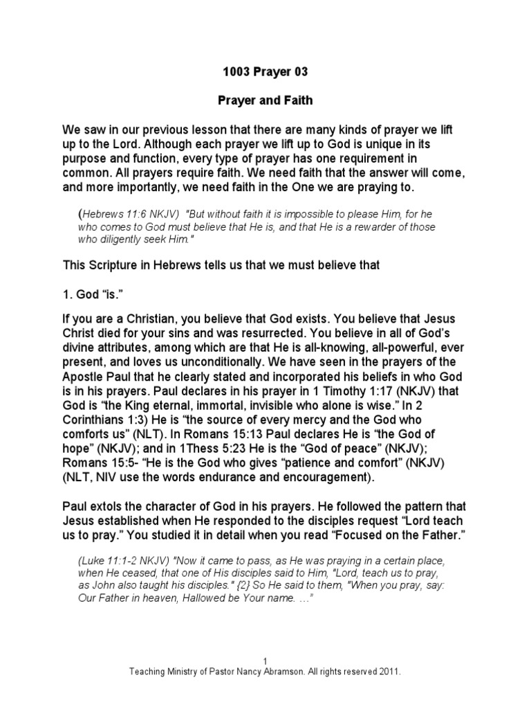 Prayer 3 | PDF | Prayer | Paul The Apostle