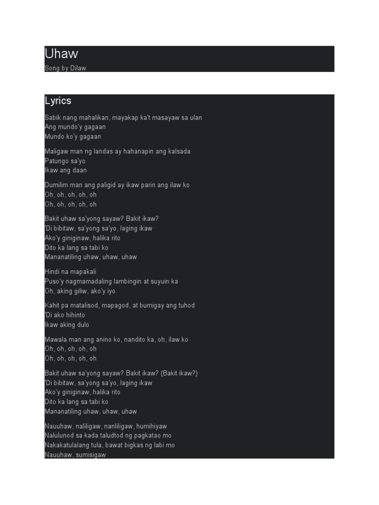 Uhaw | PDF