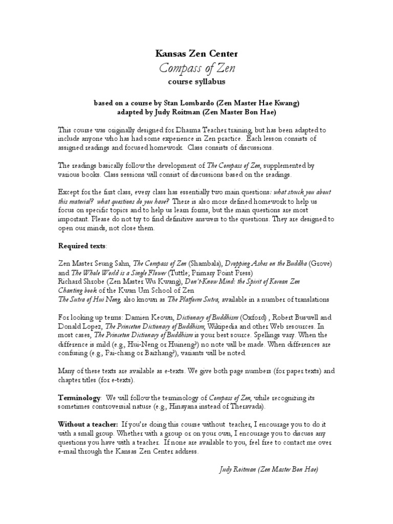 Compass of Zen | PDF | Zen | Mahayana