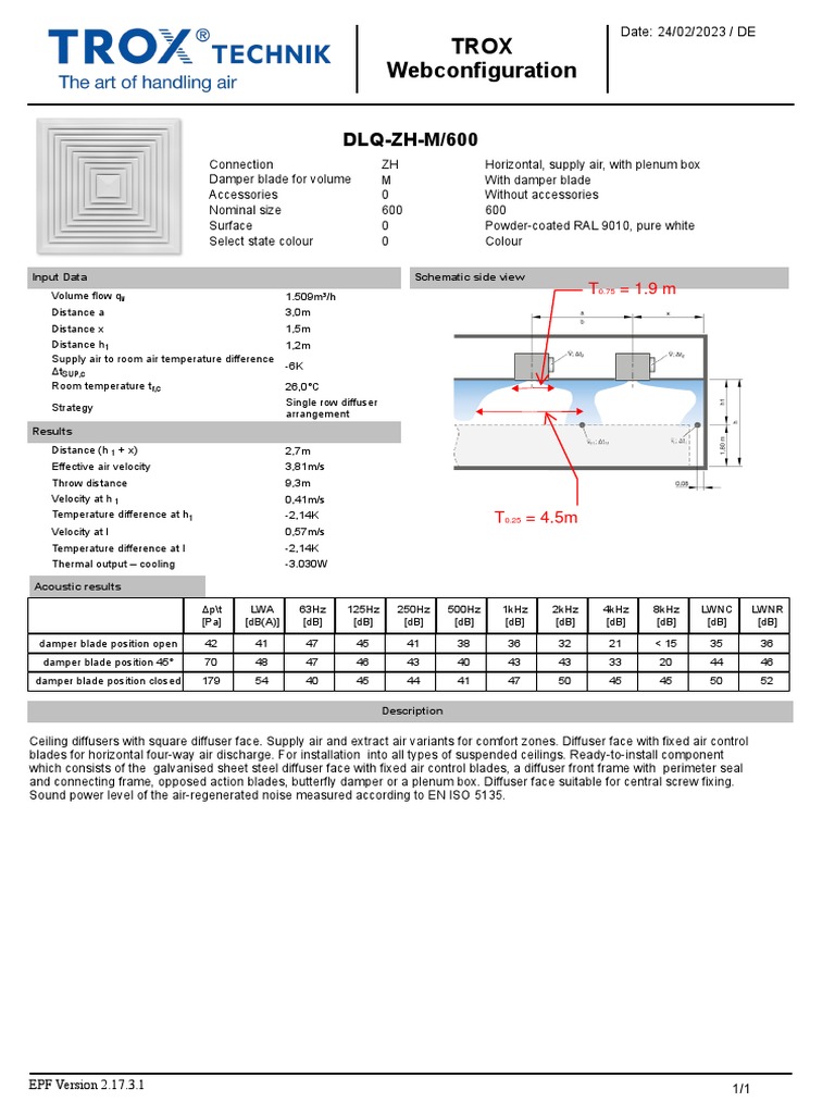 Trox DLQ-ZH-M - 600 | PDF | Continuum Mechanics | Physical Quantities