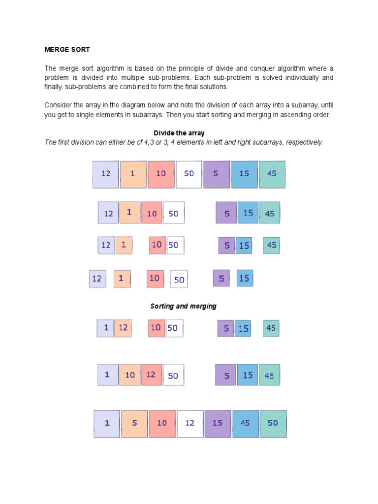 Merge Sort | PDF | Computer Data | Computer Science Merge Sort | PDF | Computer Data | Computer Science