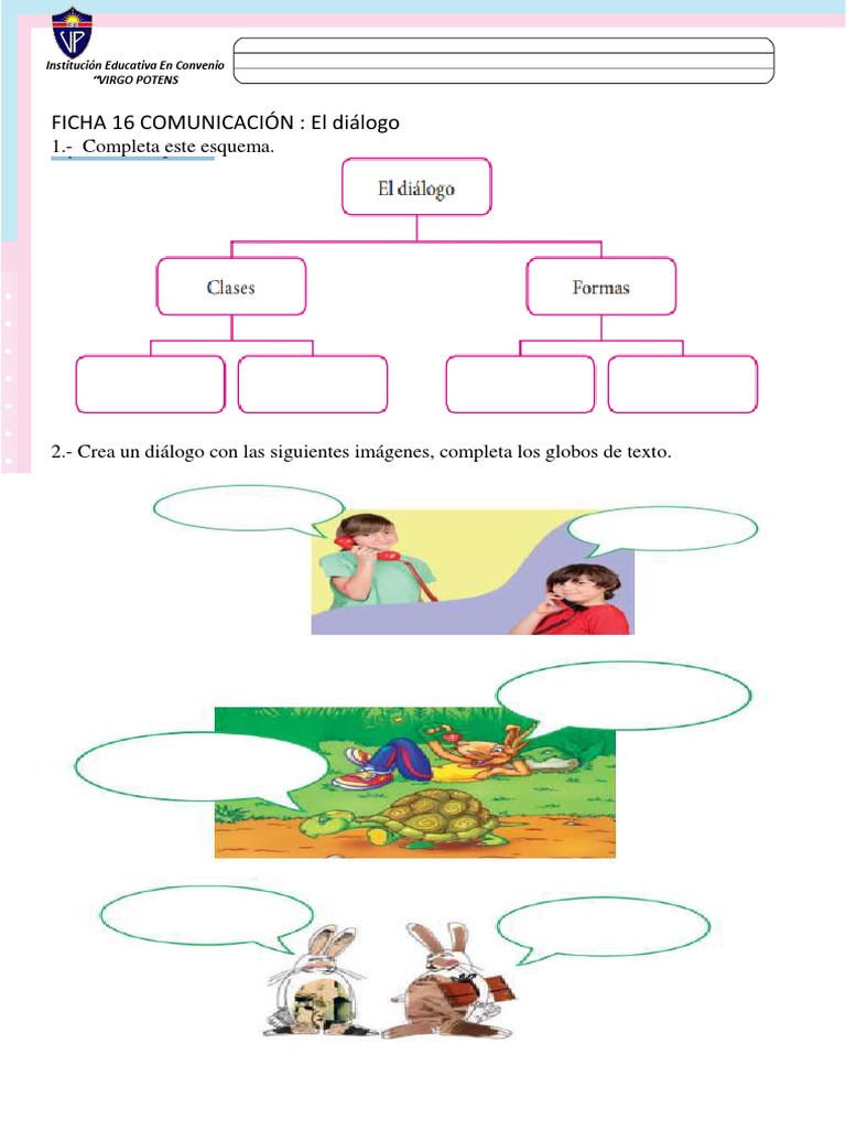 FICHA 16 COMUNICACIÓN El Dialogo | PDF