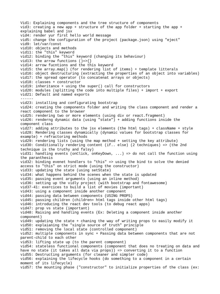 React Js Pdf Class Computer Programming Computer Science