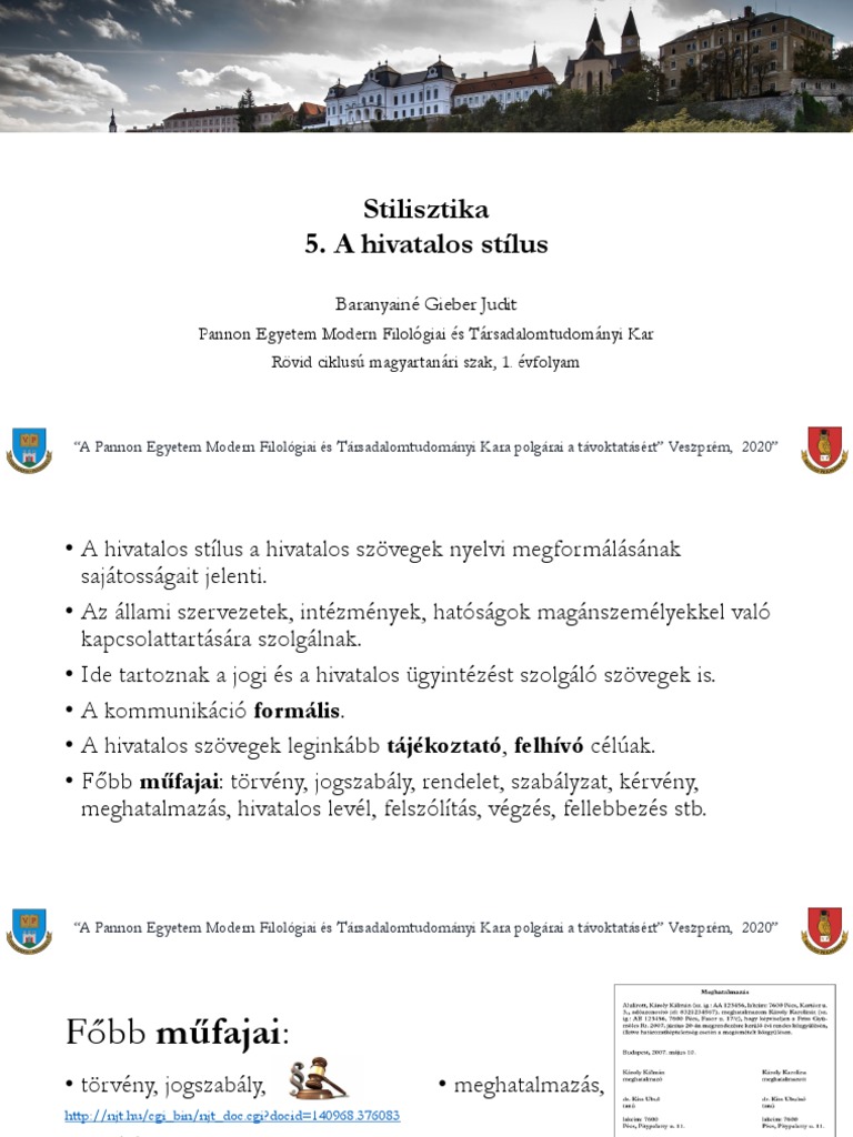 A Hivatalos Stílus | PDF