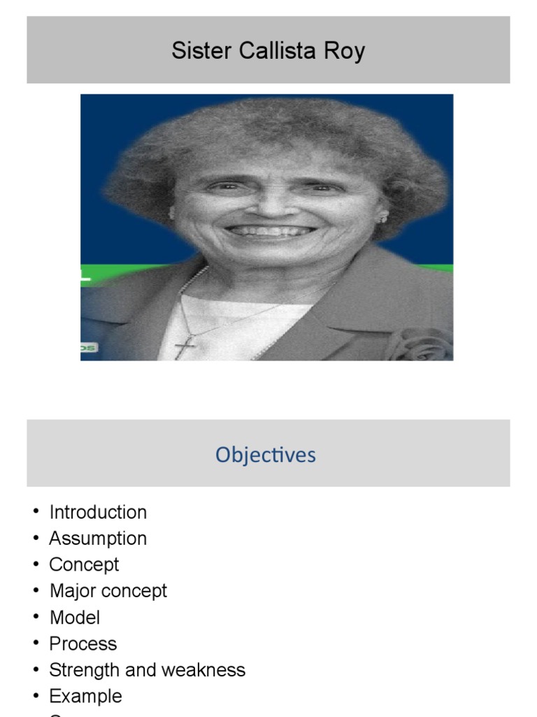 Sister Callista Roy | PDF | Behavior | Nursing