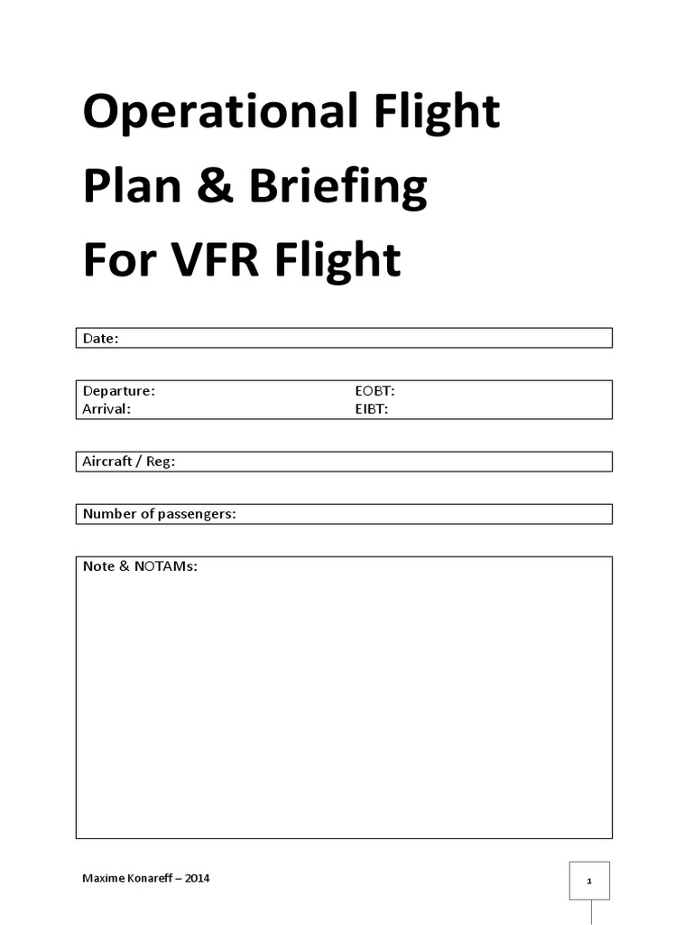 VFR Flight Briefing | PDF | Visual Flight Rules | Runway