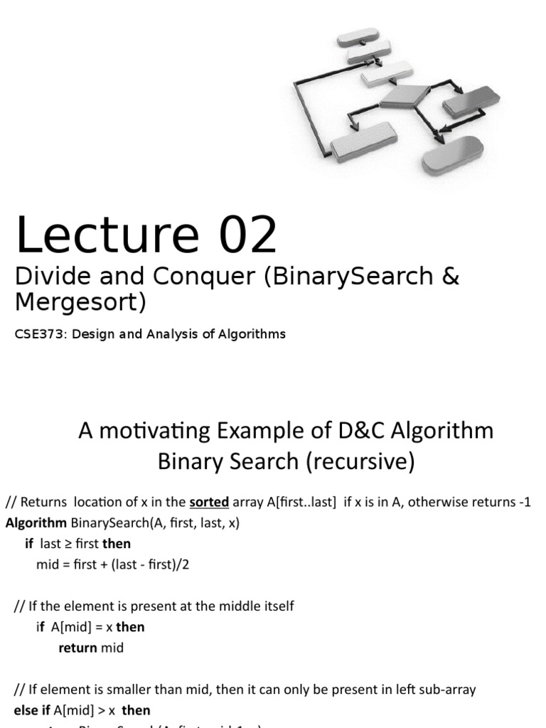Divide And Conquer Algorithms Part 2 Pdf Recurrence Relation Mathematical Logic 