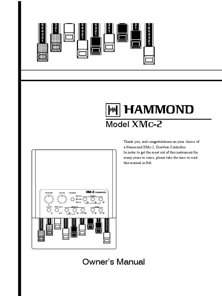 Hammond XMc-2 Manual | PDF | Music Technology | Musical Instruments