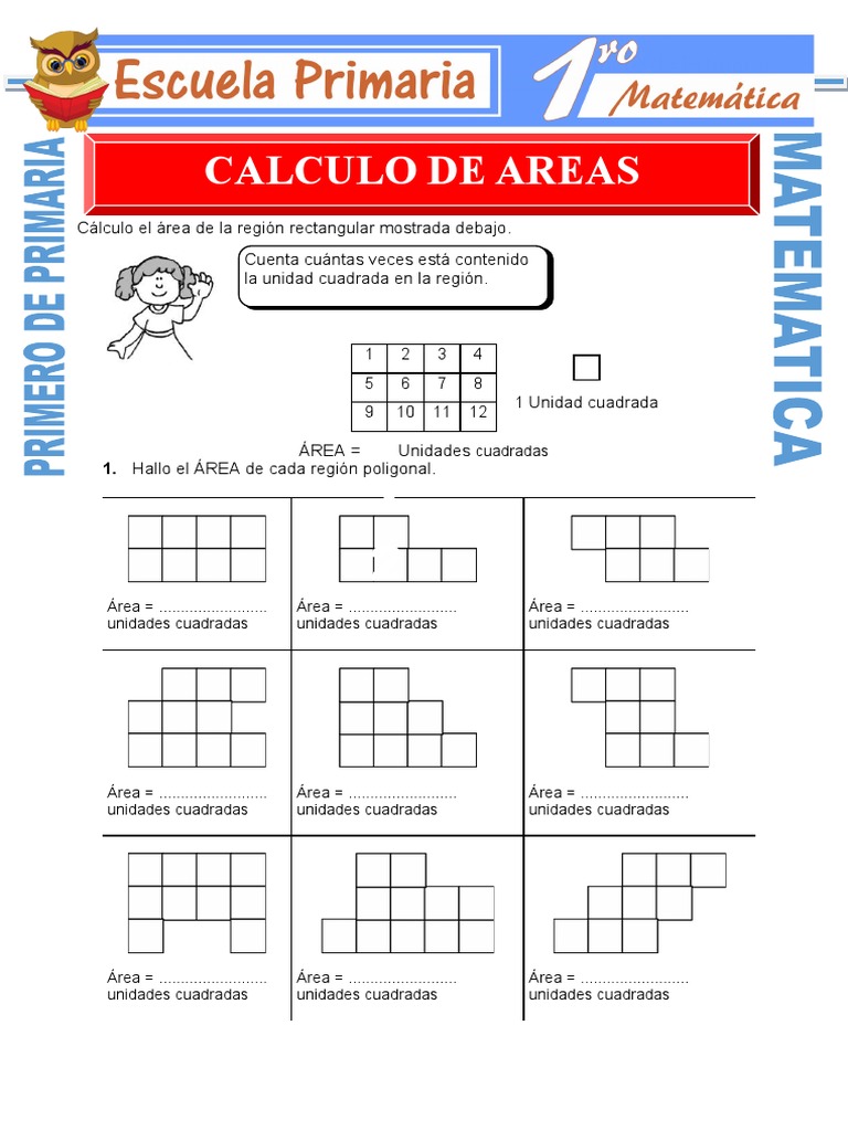Calculo de Areas para Primero de Primaria | PDF