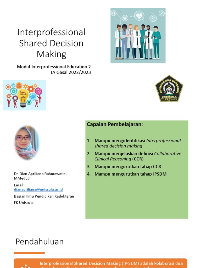 Interprofessional Shared Decision Making | PDF