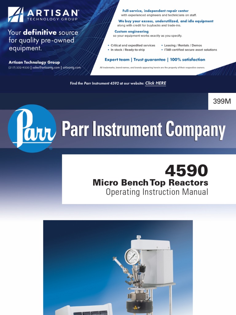 Parr Instrument 4592 20151029154753 | PDF | Valve | Electrical Connector