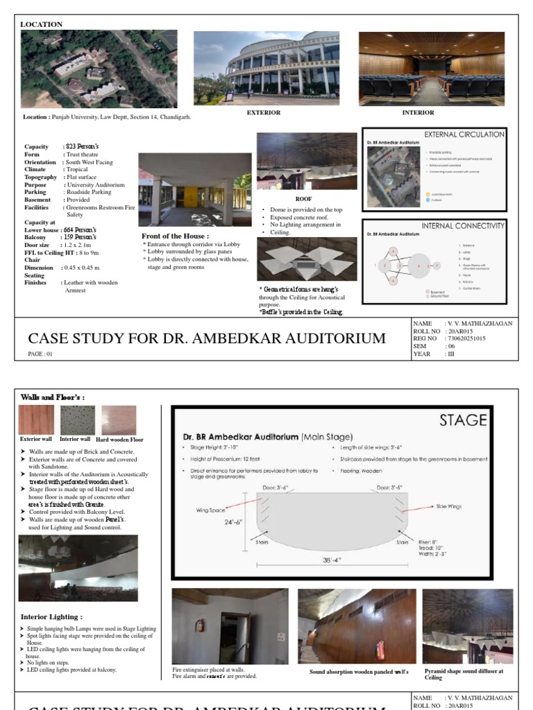 Case Study Auditorium | PDF | Wall | Lighting