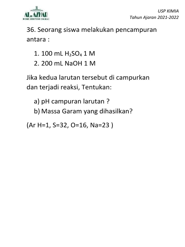 Soal Esay Kimia HOTS | PDF | Metode & Bahan Ajar