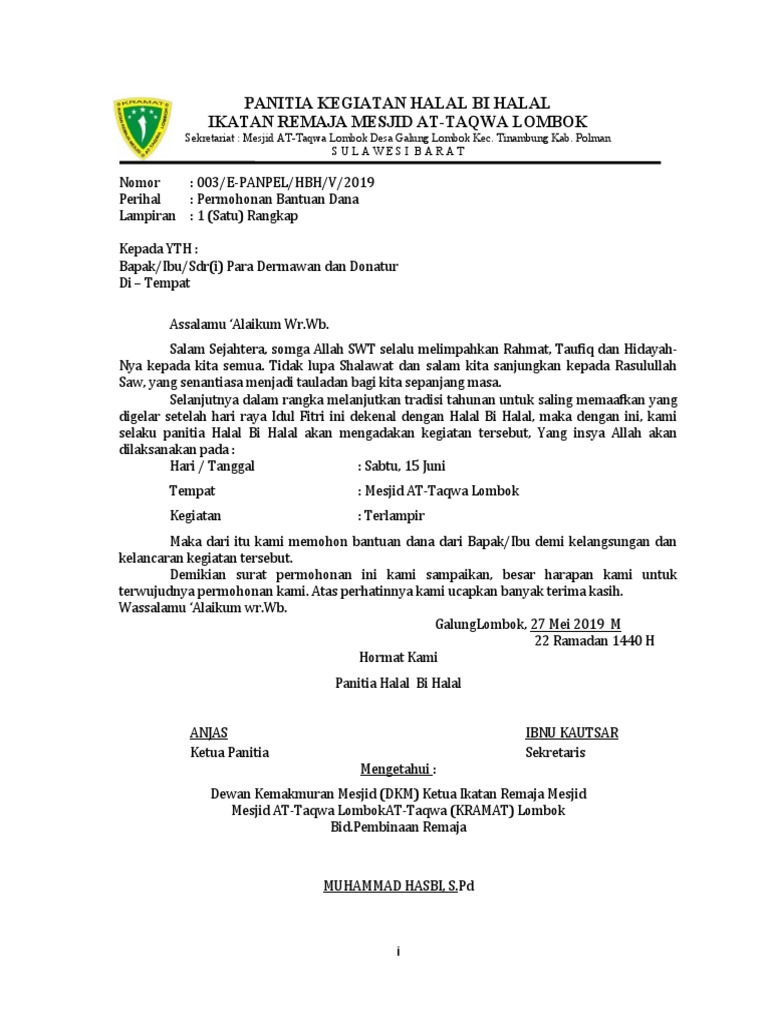 Proposal Halal Bi Halal | PDF