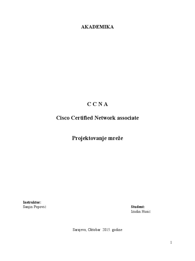 Izudin CCNA4 Projekat Mreze | PDF