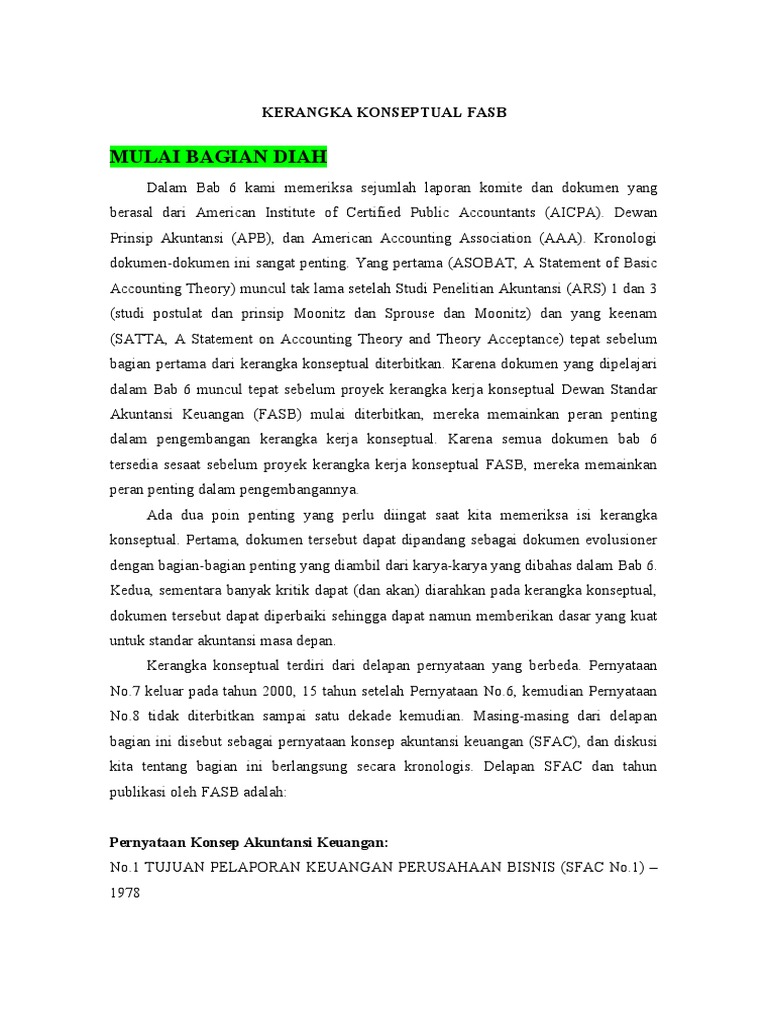 Kerangka Konseptual FASB dan SFAC | PDF