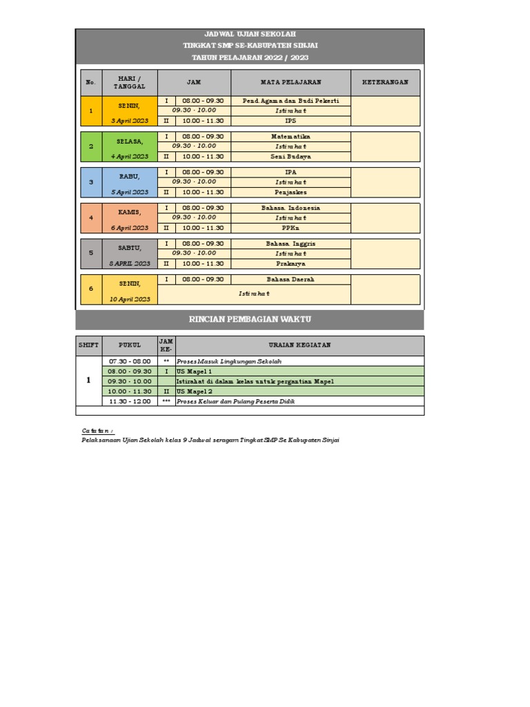 Roster US SMP TP.2022-2023 | PDF