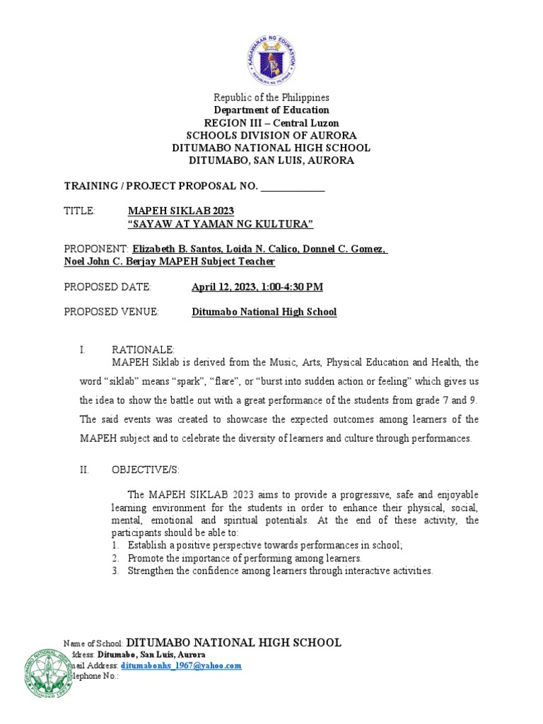 Mapeh 9 Culminating Activity | PDF | Learning | Cognition