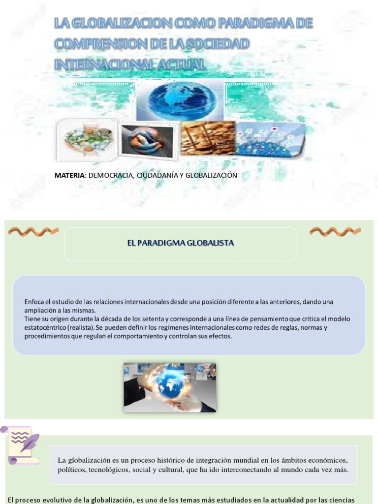 La Globalizacion Como Paradigma de Comprension de La Sociedad ...