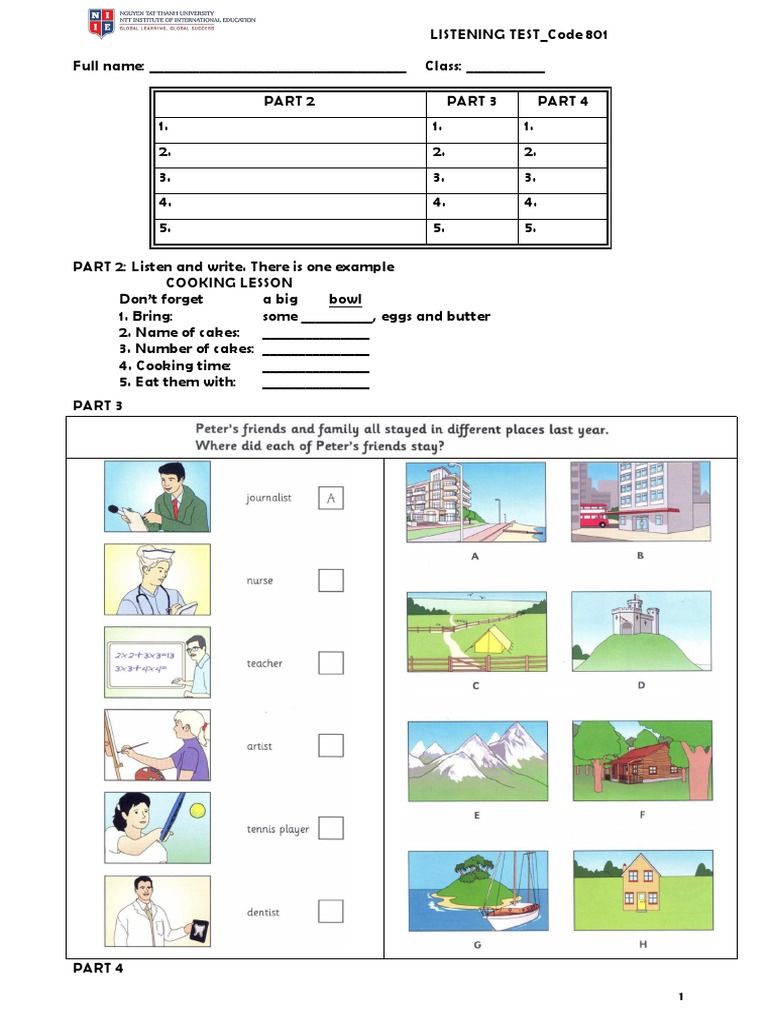 Listening - Code 801 | PDF