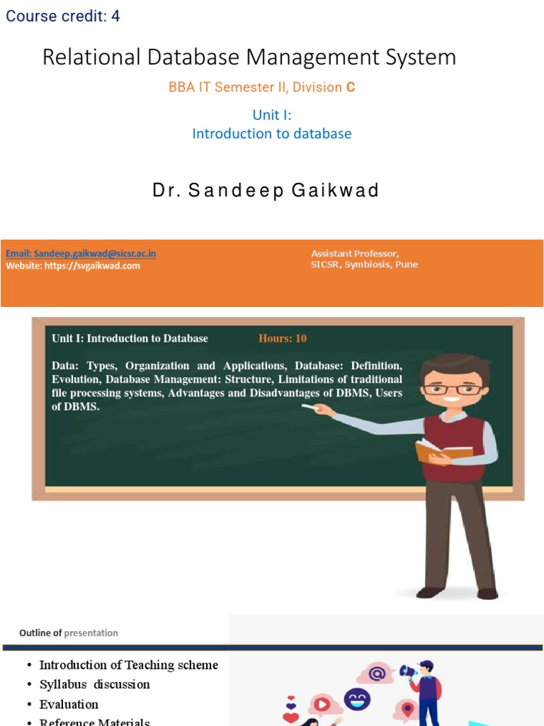 RDBMS-Unit 1-Dr - Sandeep | PDF | Databases | Data Type RDBMS-Unit 1-Dr - Sandeep | PDF | Databases | Data Type