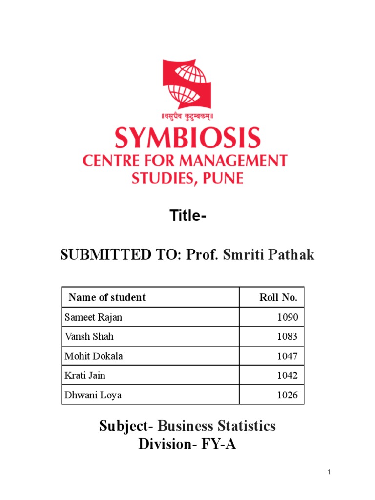 Title-Submitted To: Prof.: Smriti Pathak | PDF | Spotify | Streaming Media