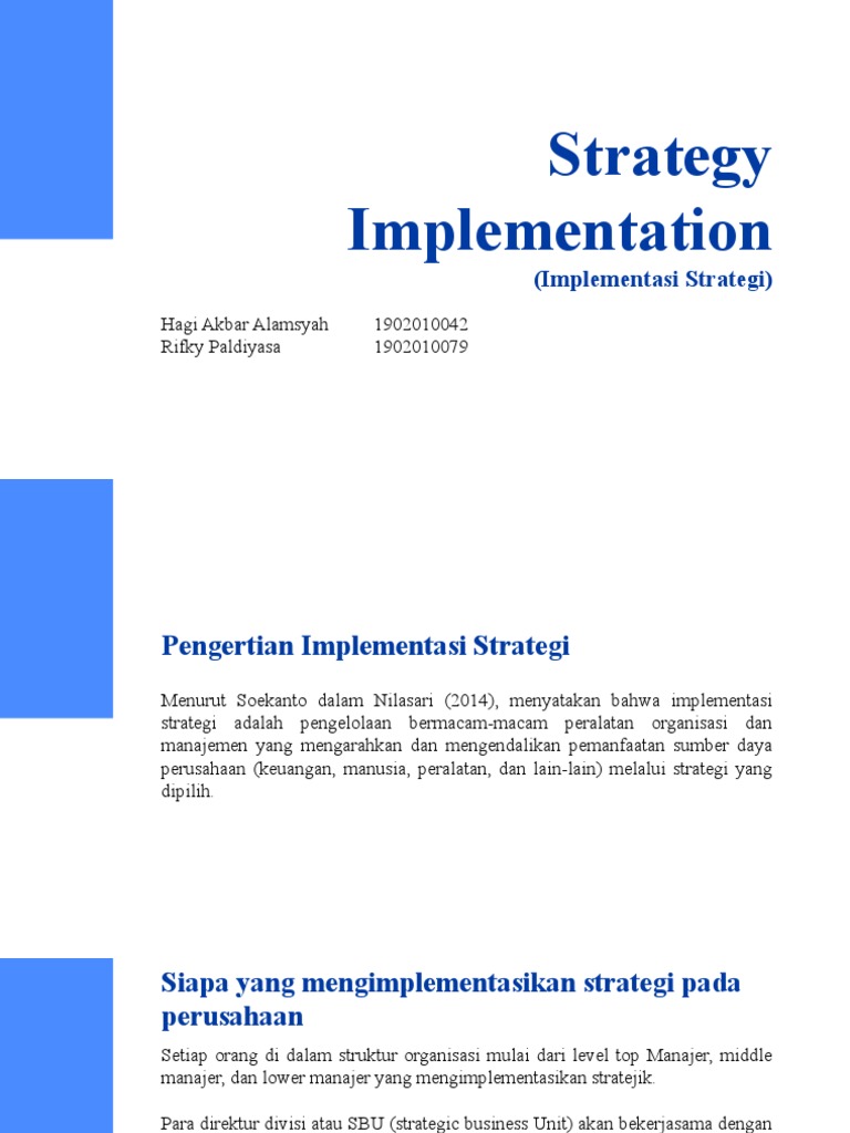 Implementasi Strategi | PDF